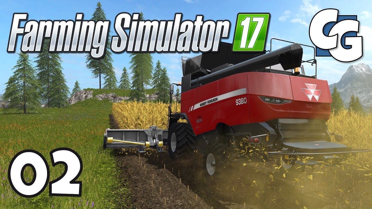 Farming Simulator 17 - Ep. 2 - Harvesting Corn - FS17 Let's Play - YouTube