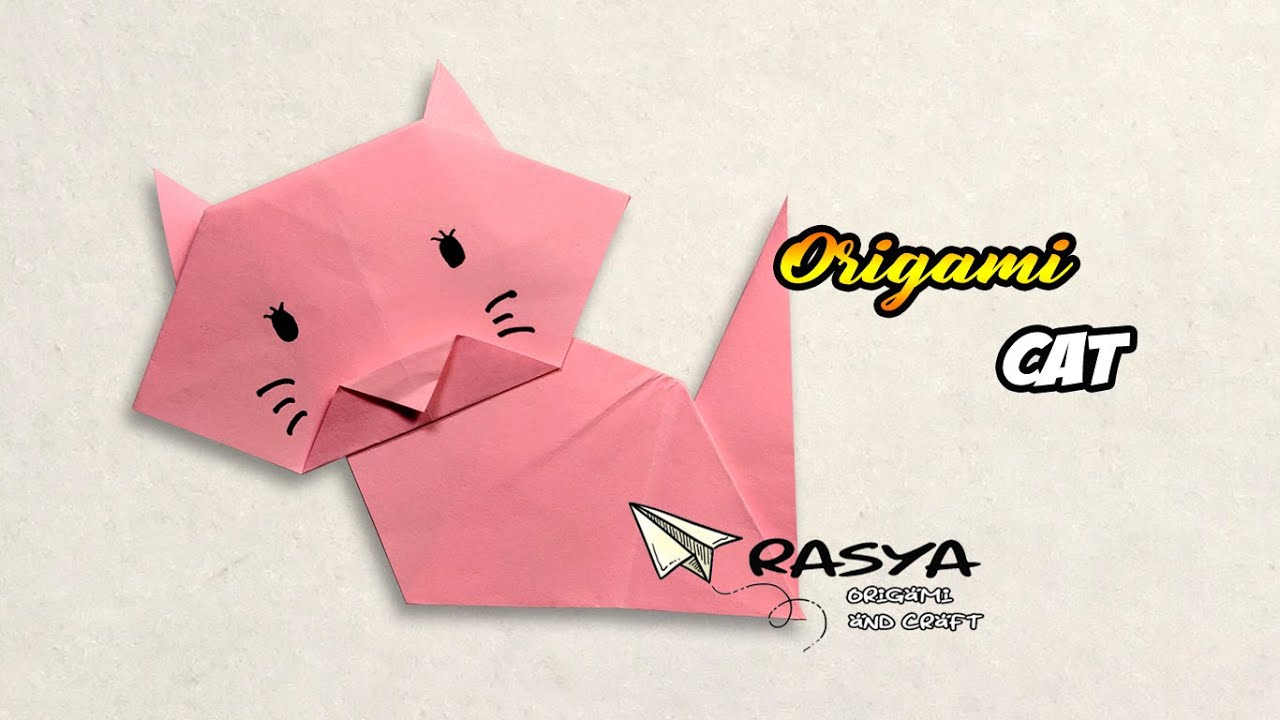 How to make Origami Cat - Cara membuat Origami Kucing - YouTube