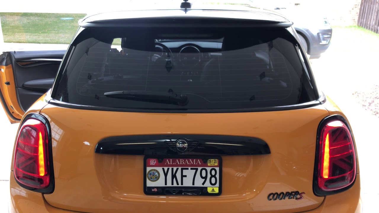 Mini Cooper S F56 led third brake light flasher - YouTube