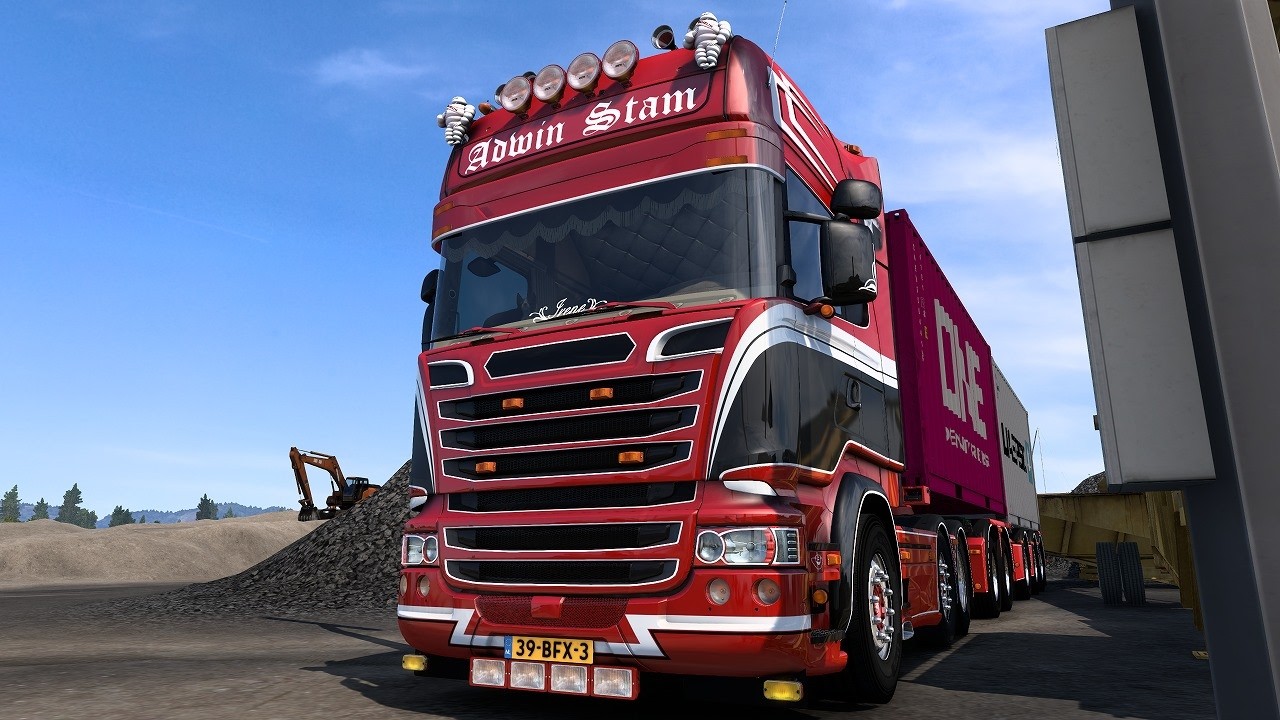 Scania R520 Topline Adwin Stam Combo V8 Open Pipe Sound ETS2 1.52 POV ...