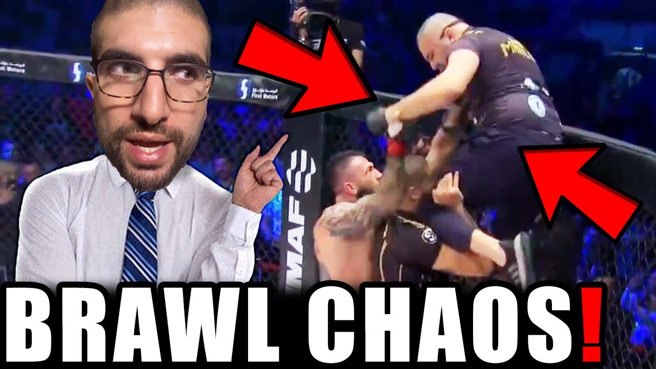 Referee vs Fighters! BREAKOUT BRAWL! WORST STOPPAGE IN HISTORY!? - YouTube