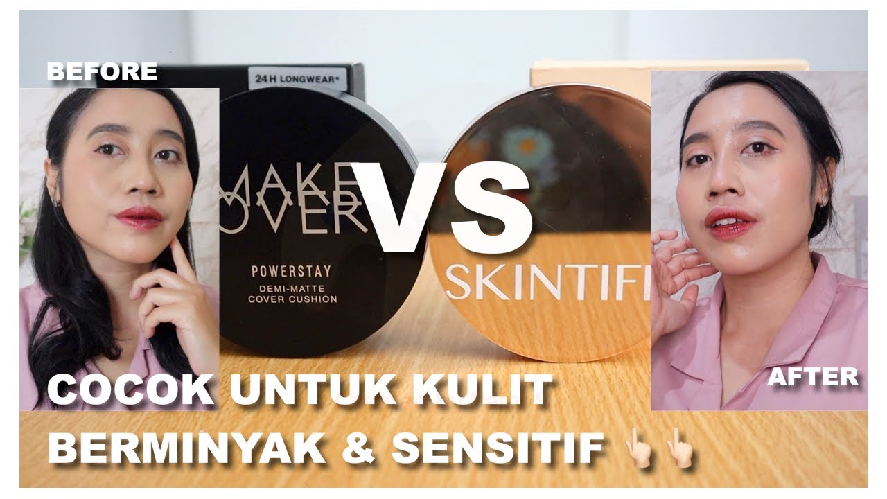SKINTIFIC COVER ALL PERFECT CUSHION VS MAKE OVER DEMI MATTE COVER ...