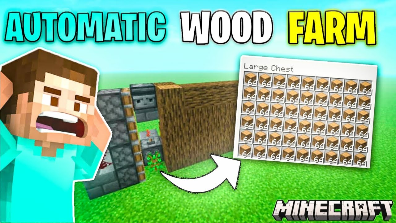 How To Make Automatic Wood Farm In Minecraft PE Wood Farm Minecraft 1 how-to-make-automatic-wood-farm-in-minecraft-pe-wood-farm-minecraft-1