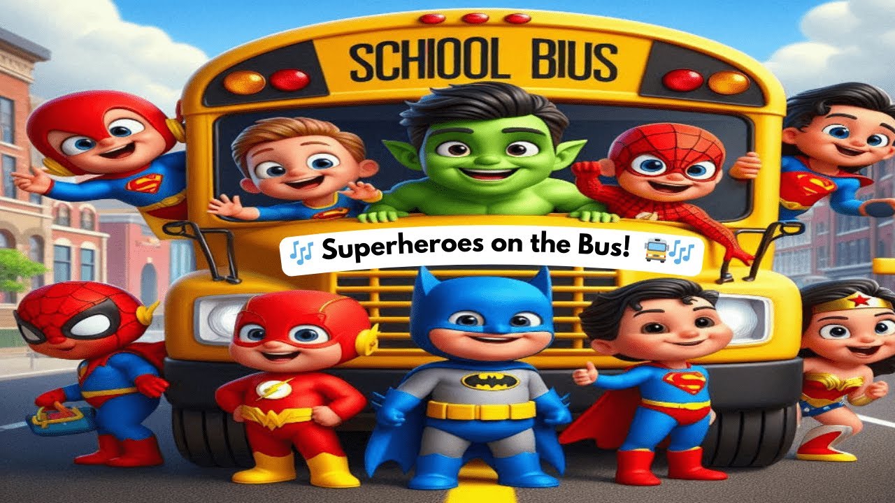 🎶 Superheroes on the Bus! | Fun Kids Song with Batman, Superman ...
