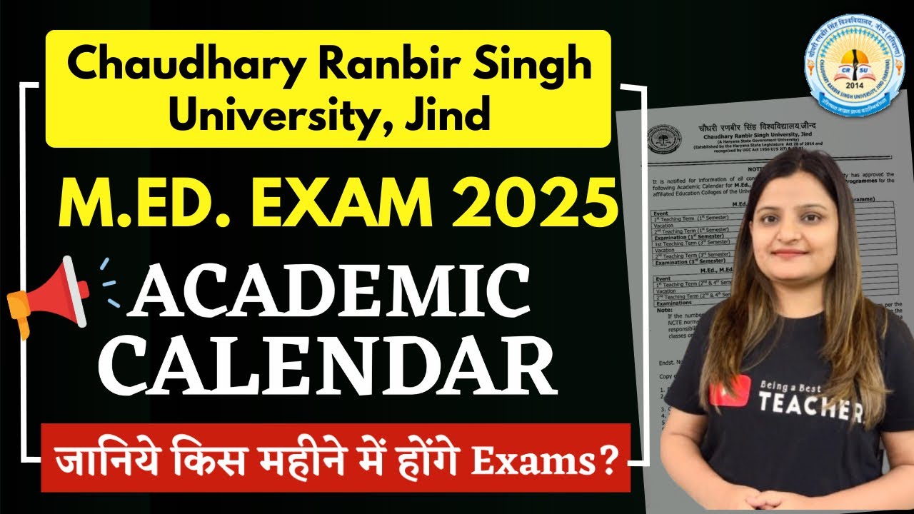 📌CRSU M.ED. ACADEMIC CALENDAR 2025: ALL SEMESTERS | Notes, Classes ...