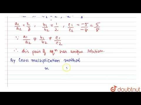 Which of the following pairs of linear equations has unique solution ...