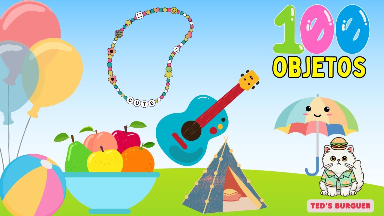 Aprenda o Nome de 100 Objetos com Ted's Burguer! ⚽🍴 Educação Divertida ...