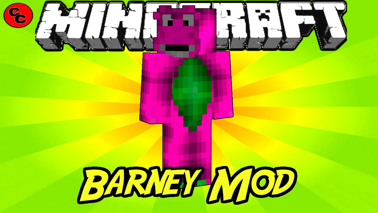 Minecraft Mods: " Barney Mod 1. 7. 10 " - YouTube