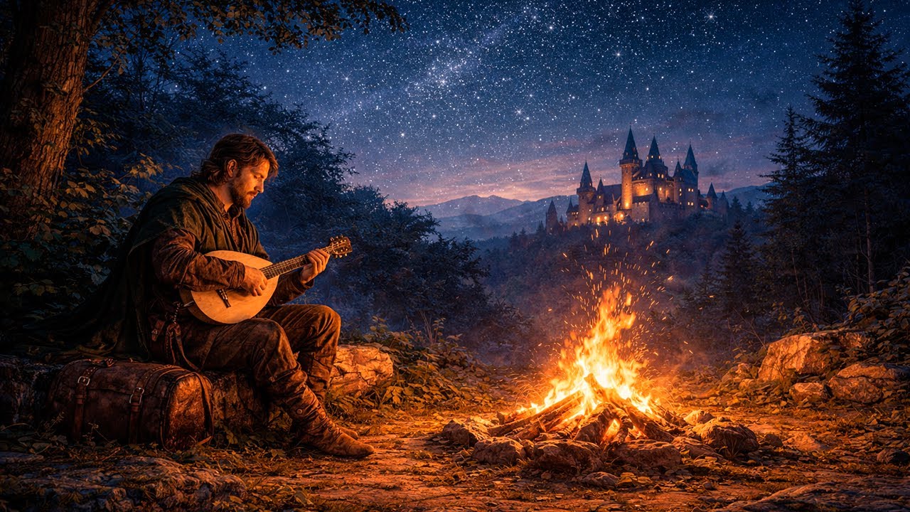 Medieval Campfire Music for Sleep & Relaxation | The Bard’s Final ...