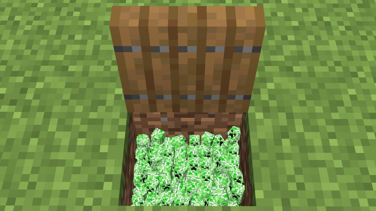 1000 creepers in chest - YouTube
