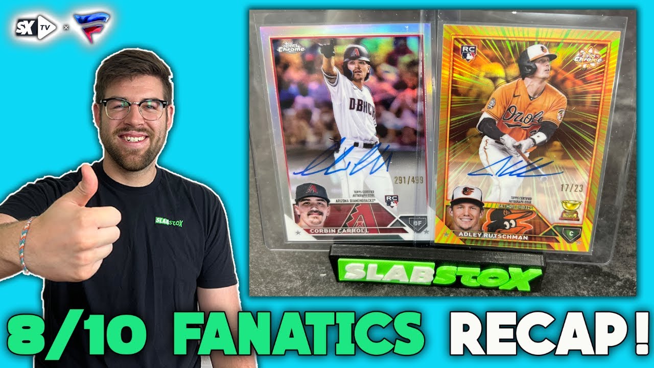Fanatics Live 8/10 Topps Chrome Case Break Recap! Great Hits! - YouTube