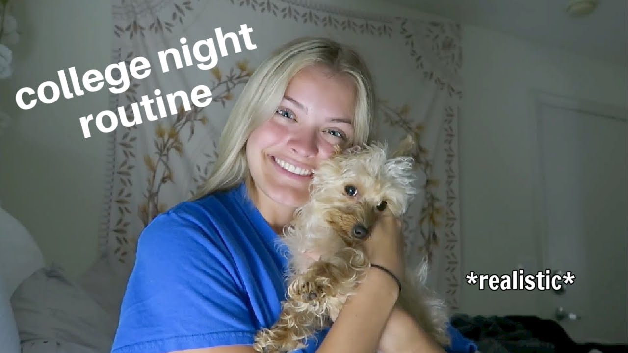 Realistic College Night Routine - YouTube