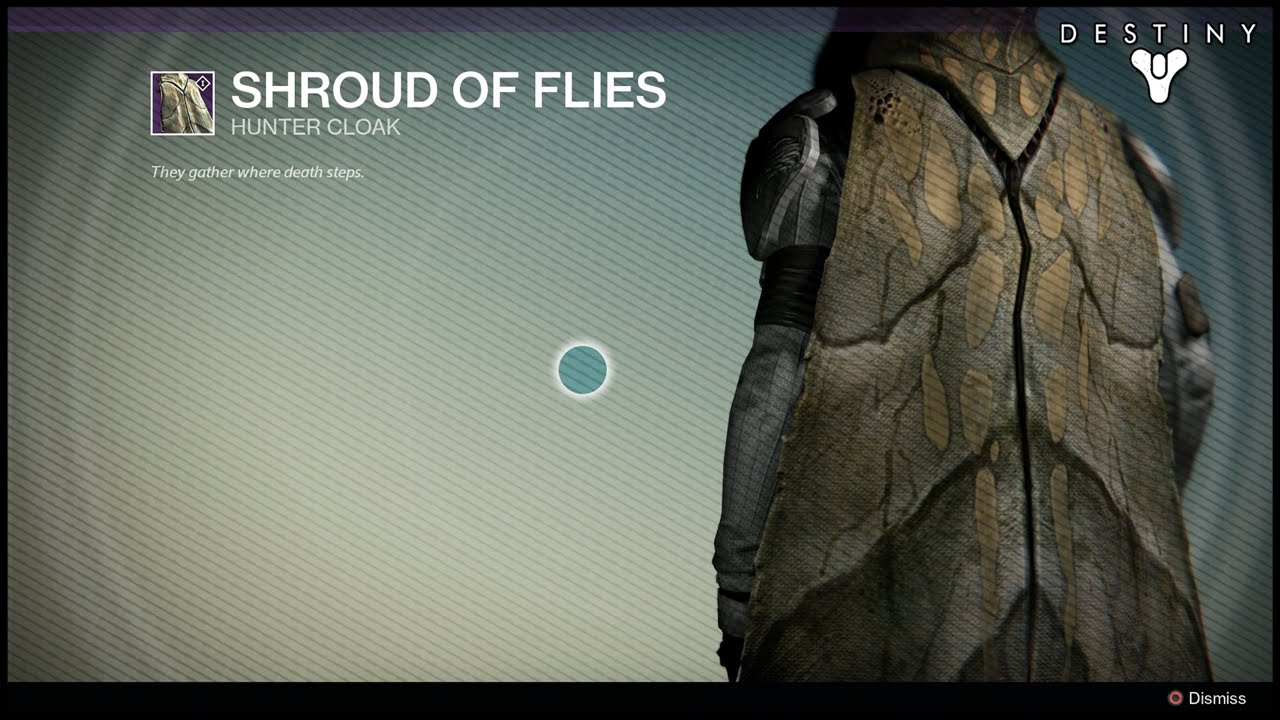 Destiny - "Shroud of Flies" Crota's End Raid Hunter Cloak (DARK BELOW ...