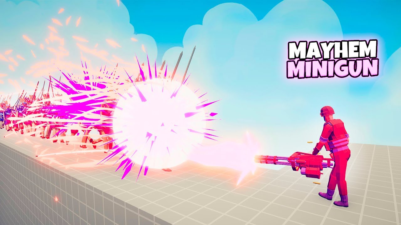 MAYHEM MINIGUN vs EVERY FACTION | TABS Totally Accurate Battle ...