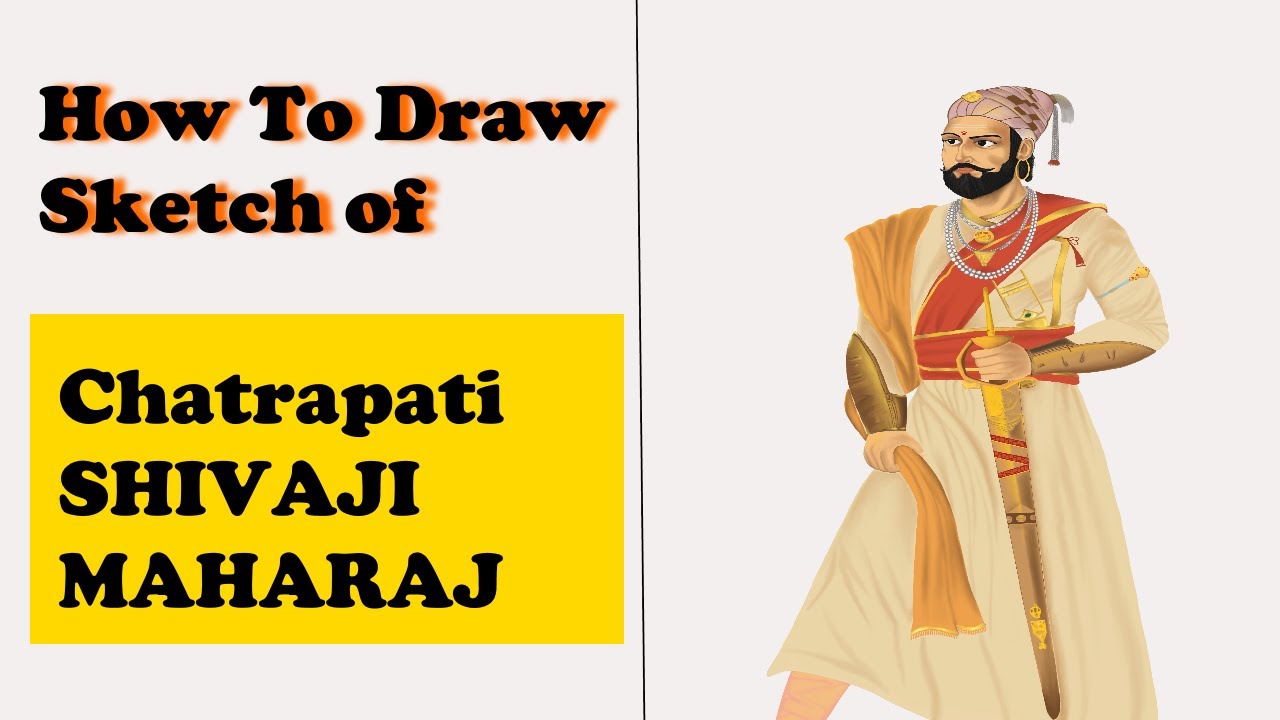 How To Draw Sketch of Chatrapati Shivaji Maharaj - SKETCH ARTZ - YouTube