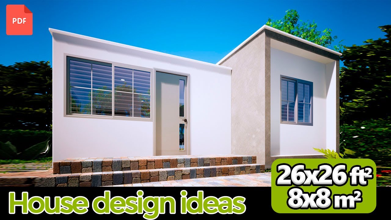 26*26 ft HOUSE Plan 2 bedroom | 8x8 m🏡| Small House design Ideas Home ...