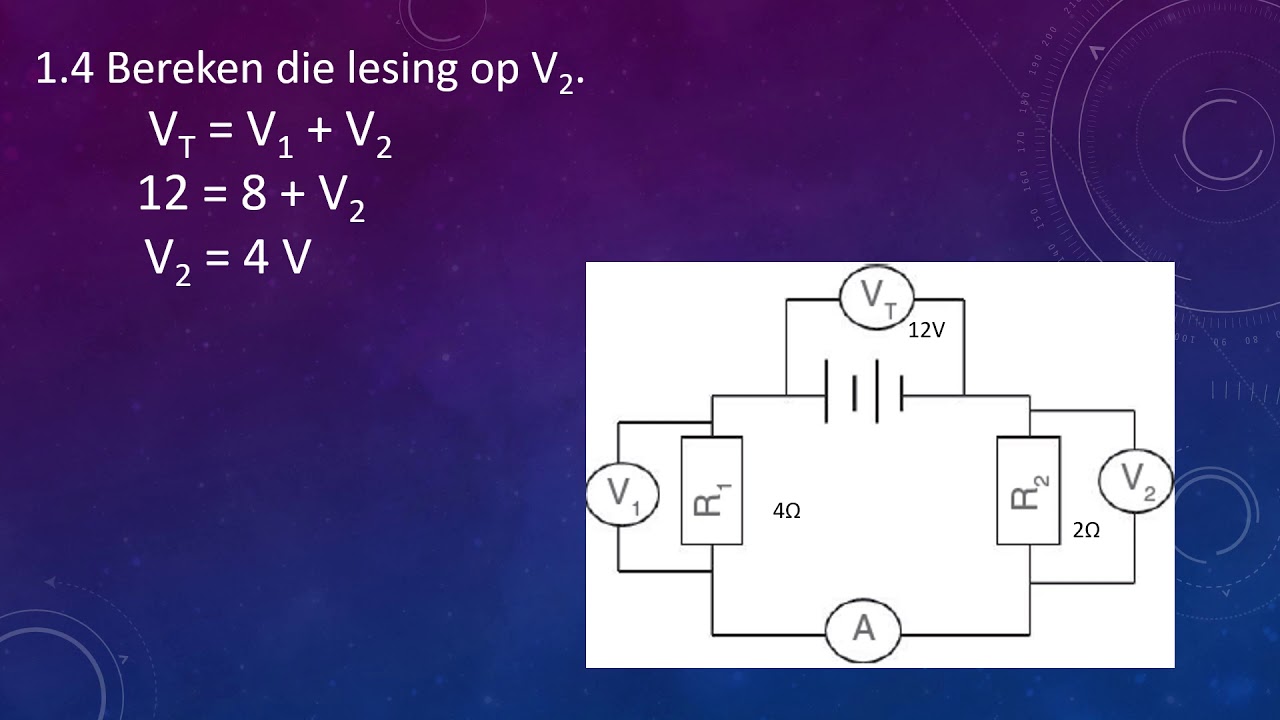 Stroombane: Voorbeelde van stroombaan berekeninge Graad 10 Fisika - YouTube