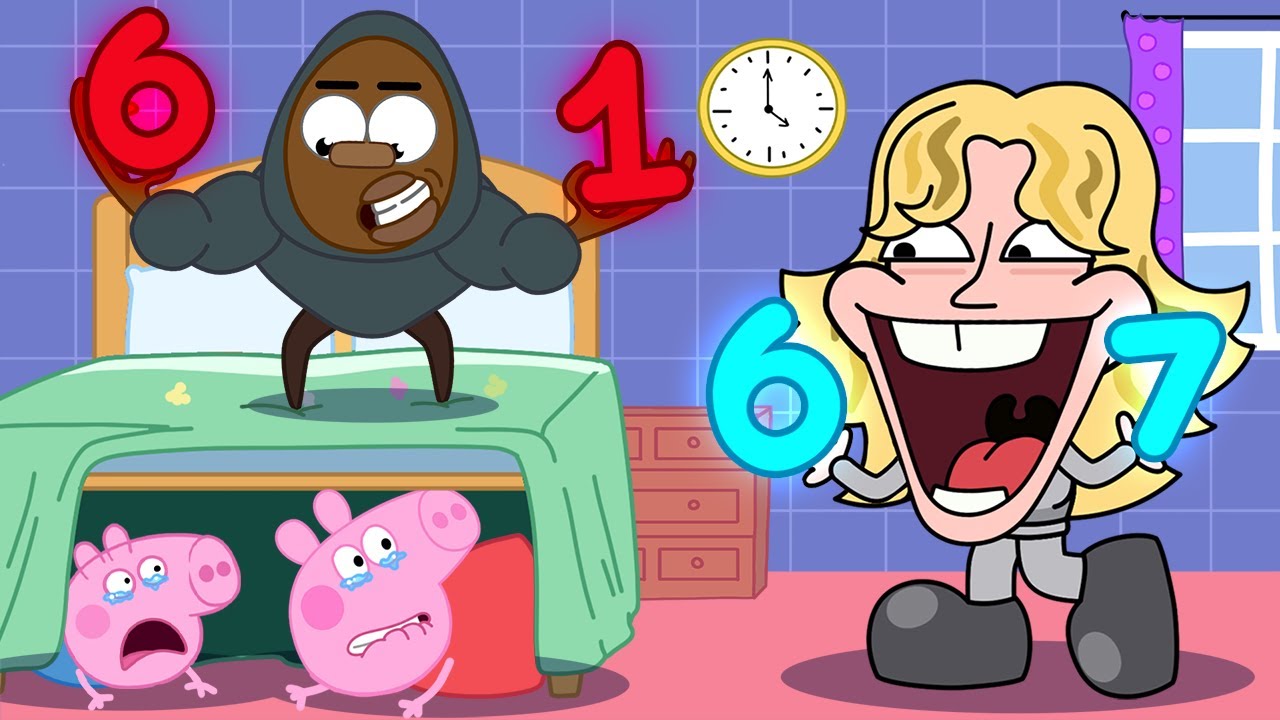 Peppa Pig and George Pig Hiding from 61 vs 67 Meme! | Peppa Pig Funny ...