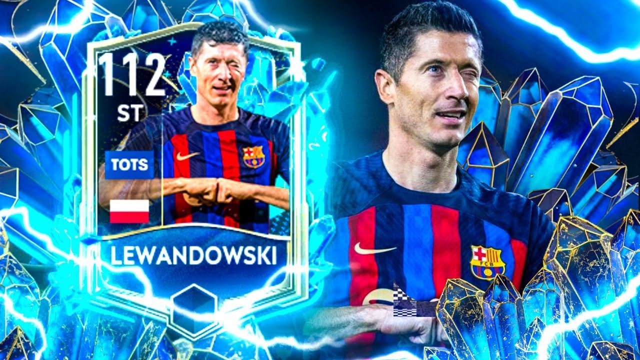 116 OVR UPGRADED TOTS LA LIGA LEWANDOWSKI REVIEW | FIFA MOBILE 23 - YouTube