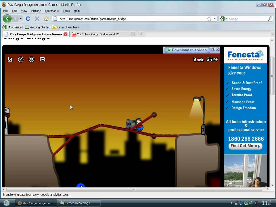cargo bridge level 12 save $524 - YouTube