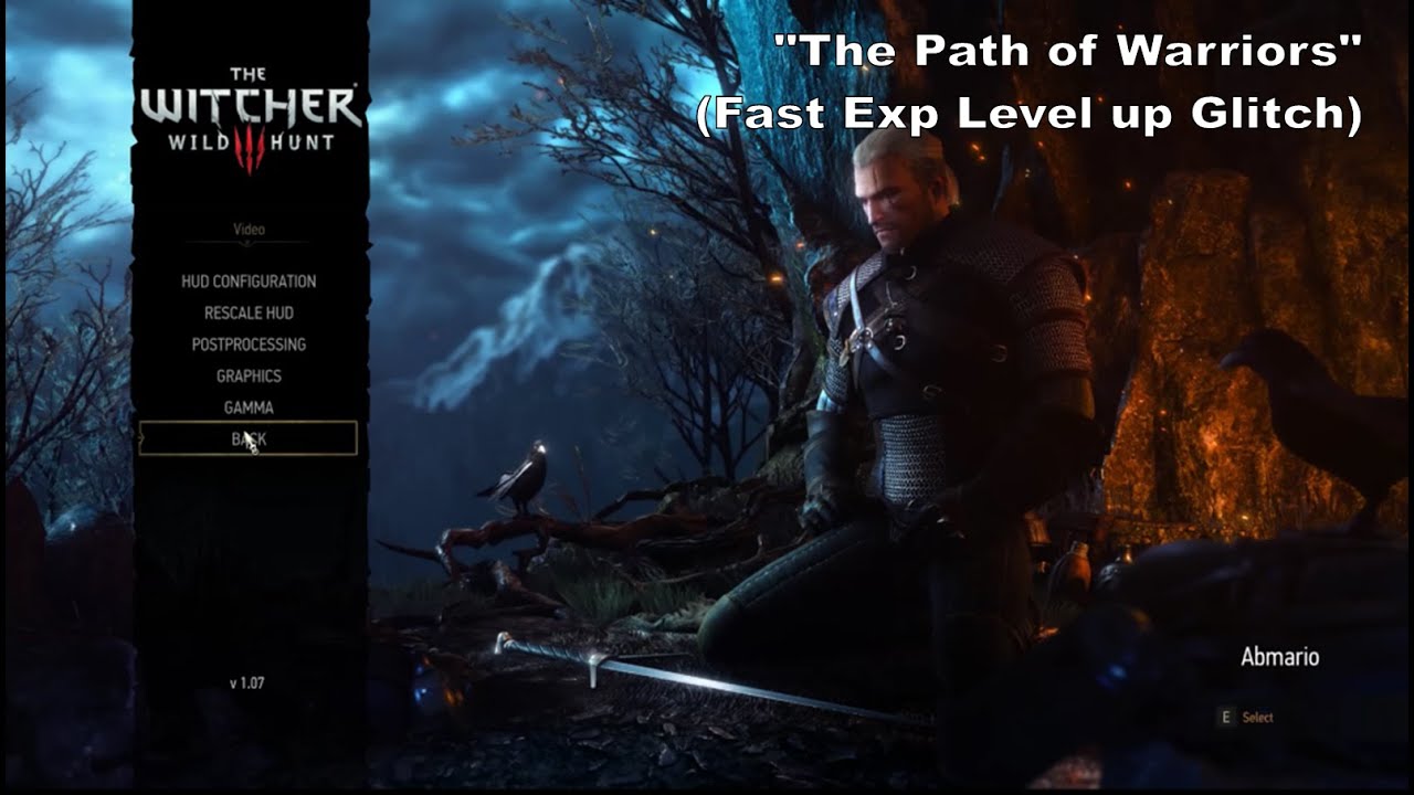 The Witcher 3 The Path of Warriors (Fast Exp Level up Glitch) - YouTube