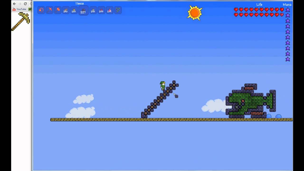 Terraria - Speedbuild #15: Golden Pickaxe - YouTube