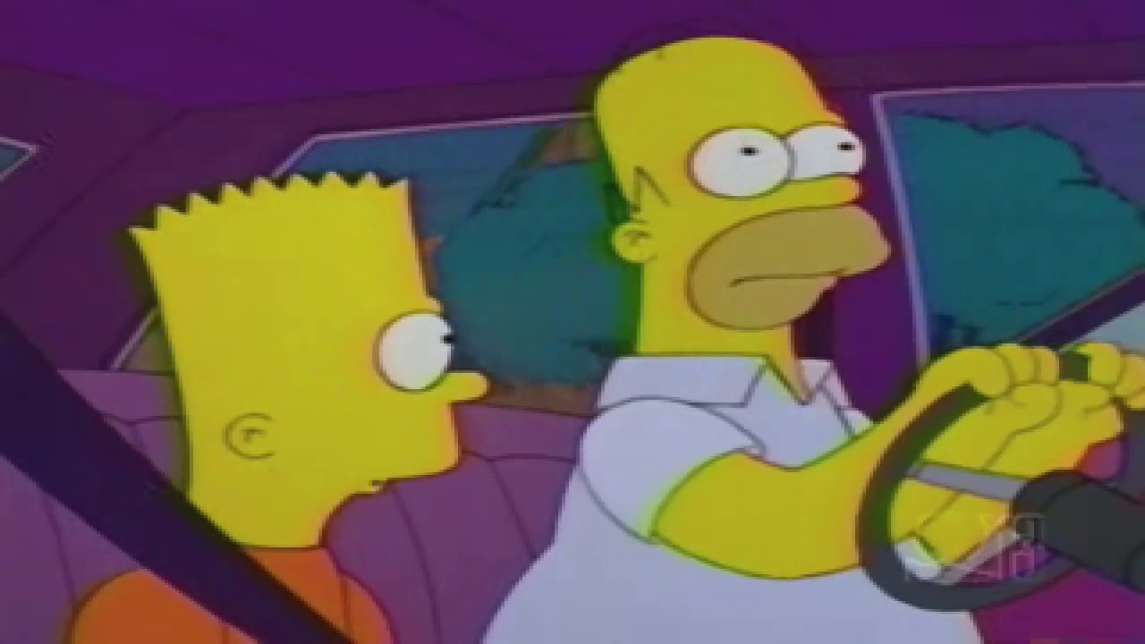 The Simpsons - Bart and Homer steal grease - YouTube