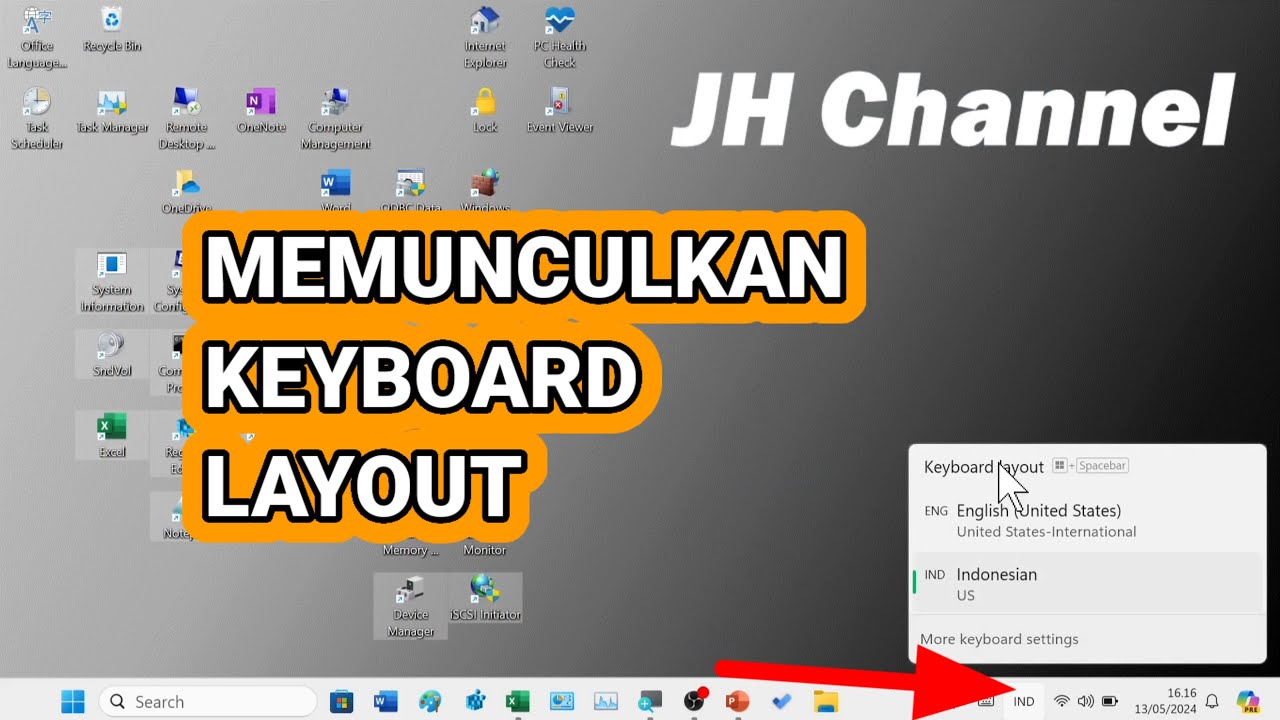 Tutorial Memunculkan Keyboard Layout di Taskbar Windows 11 - YouTube