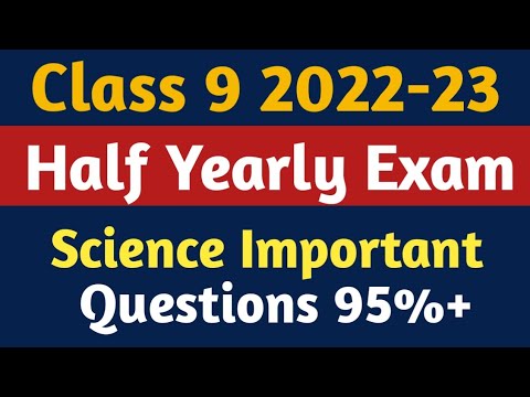 Class 9 Science Important Questions | Half Yearly Exam Class 9 Science ...