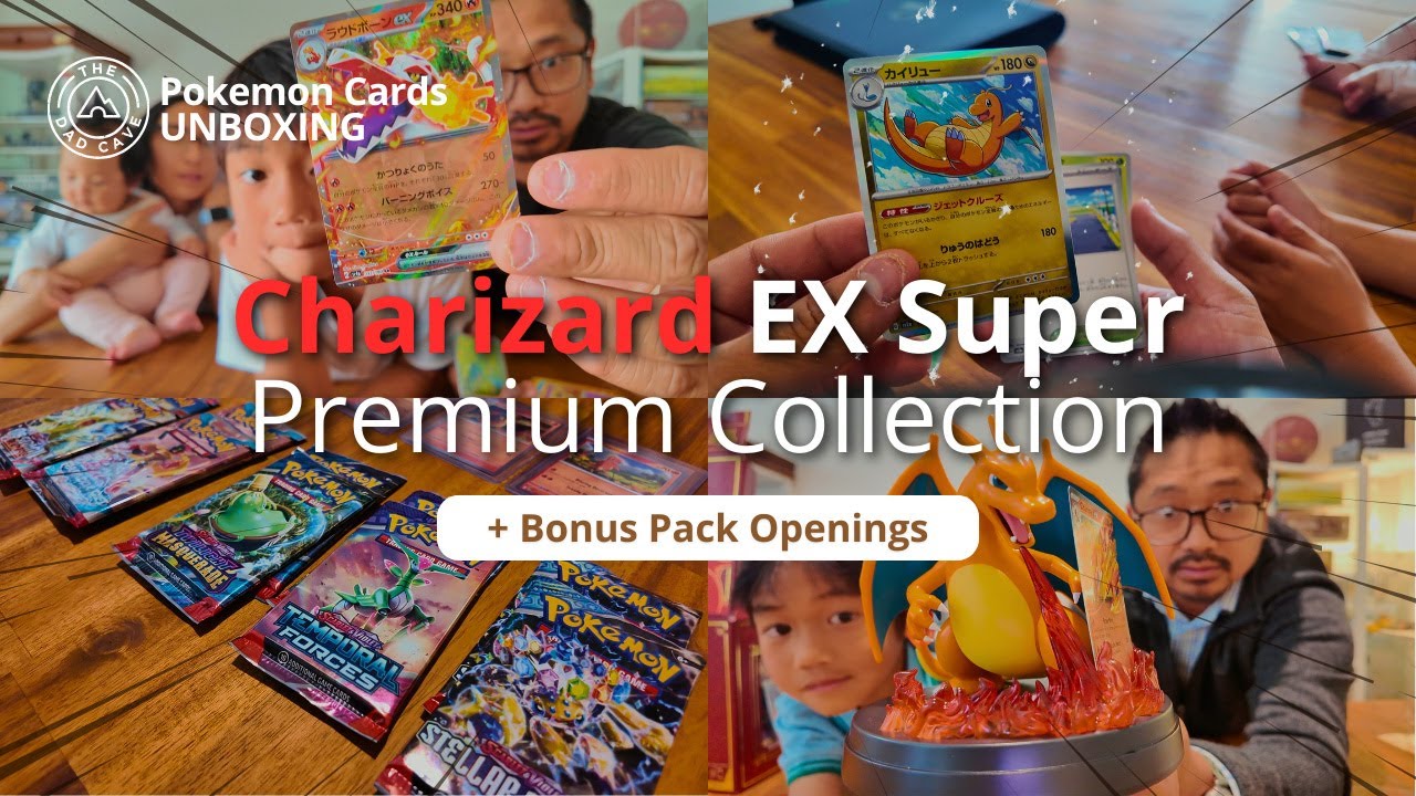 DadCave + Son Unboxing Charizard EX Super Premium Collection with ...