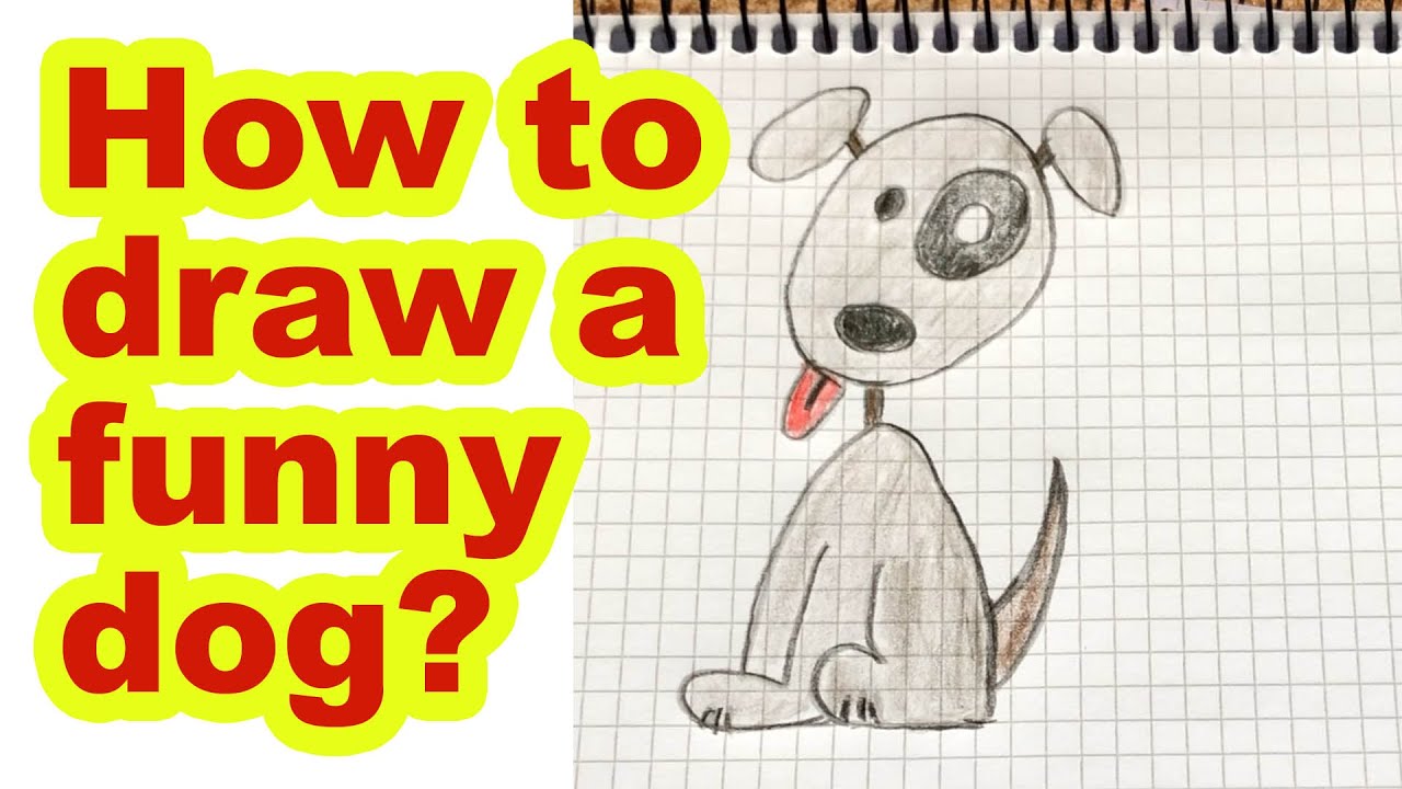 How to draw a funny dog? Repeat the movements and you will be able to ...