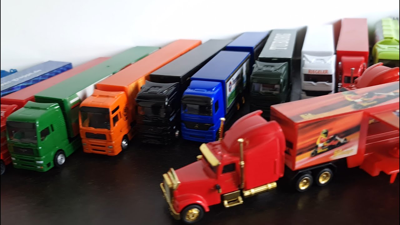 Small mini toy trucks compilation. Part 1 - YouTube