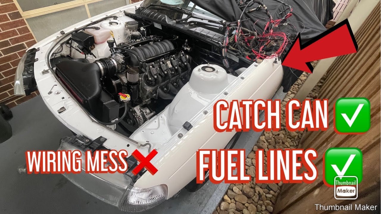 LS1 VN Commodore Running New Fuel Lines - YouTube