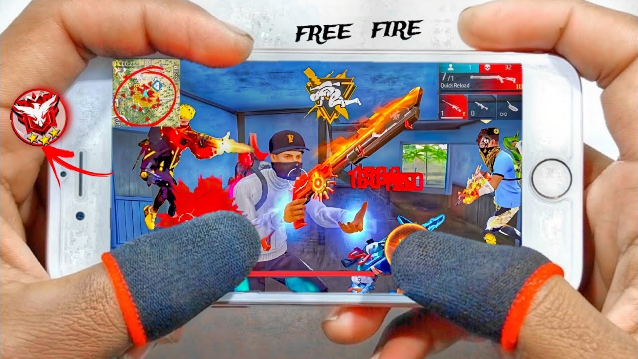Iphone 6 Free Fire Gameplay ⚙️Settings Free Fire max HUD+DPI+ MACRO 1 ...