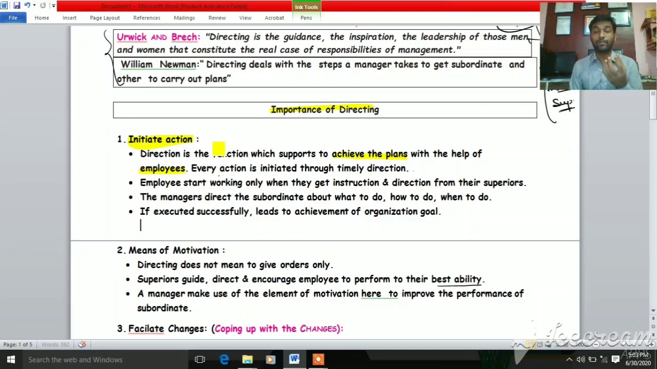 Directing ( Function of Management) Easy Notes - YouTube