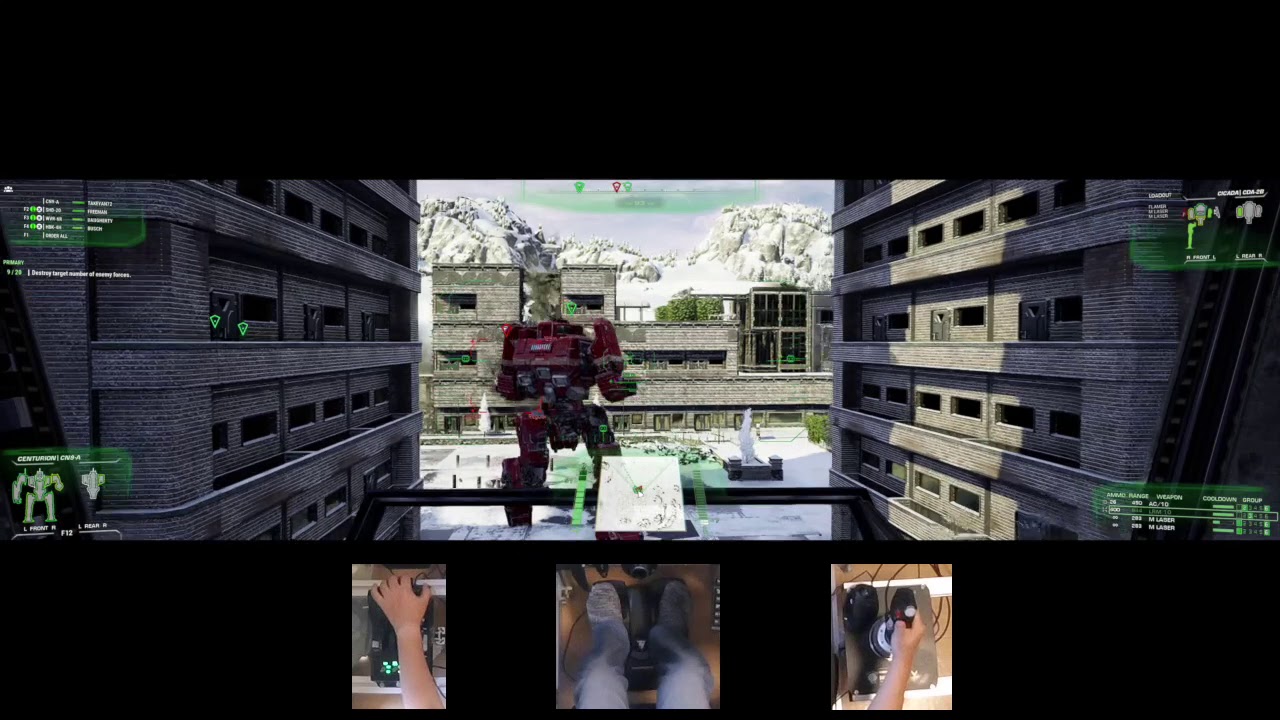 Mech Warrior 5 Hands-and-Feet-On Gameplay with Thrustmaster HOTAS ...