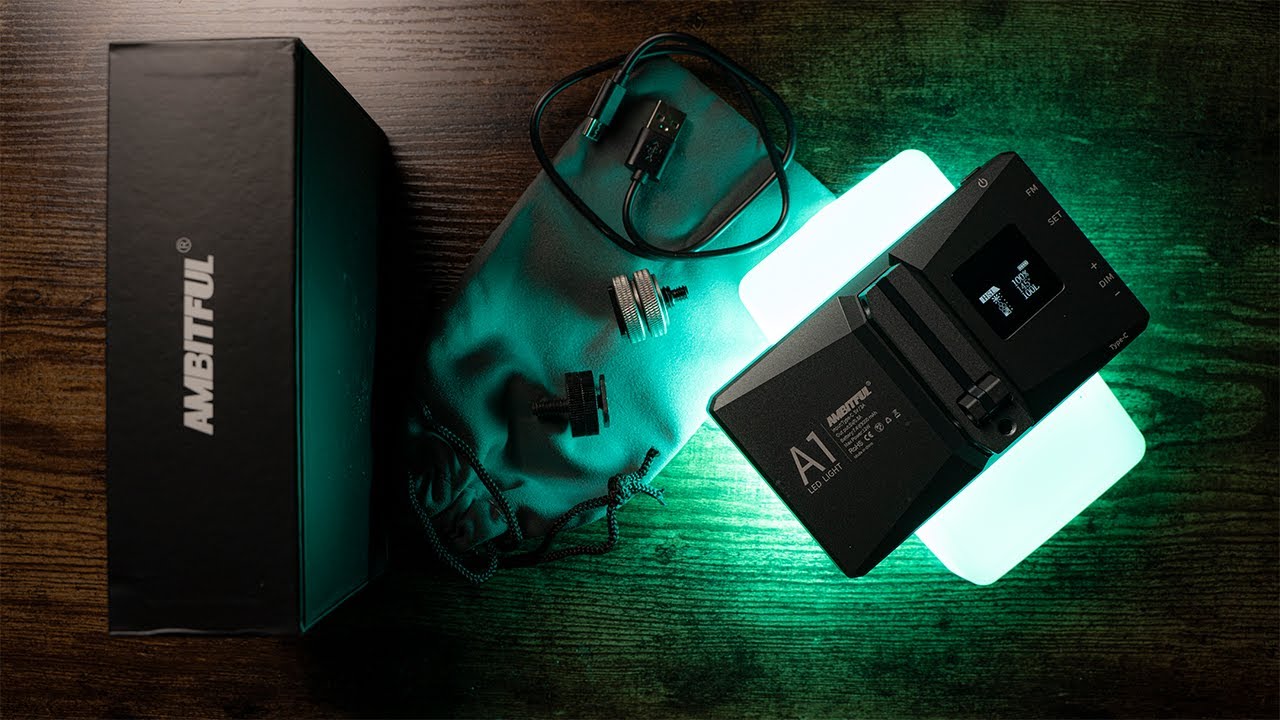 AMBITFUL A1 RGB LED LIGHT UNBOXING - YouTube