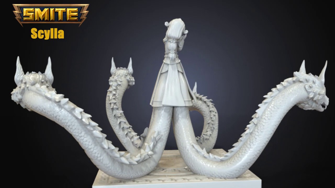 Scylla 3D Printing Model from Smite Video Game - YouTube