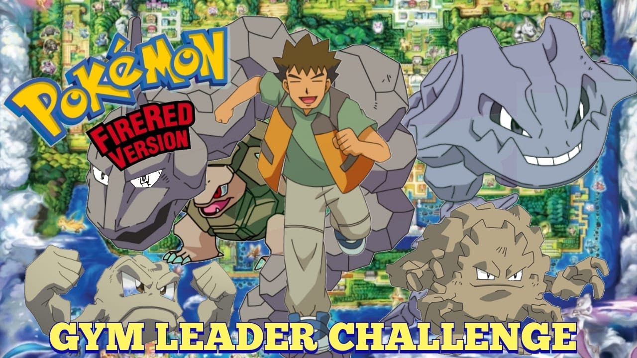 Pokemon FireRed Gym Leader Challenge : Brock - YouTube