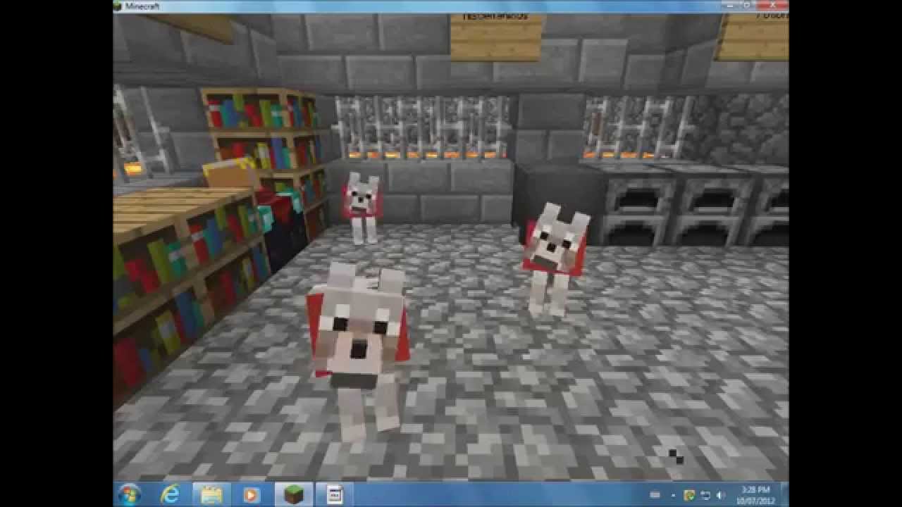 Minecraft- Funny Wolf Dance - YouTube