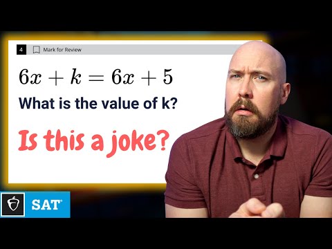 Can you solve for k? (ACTUAL SAT Math Question)