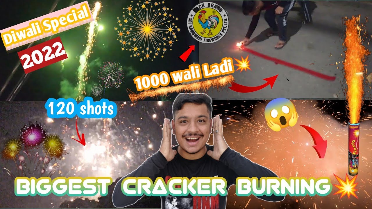 Diwali Vlog 2022 🔥//1000 wali Ladi, Sky shots, Rocket ,500 shots 😱(part ...