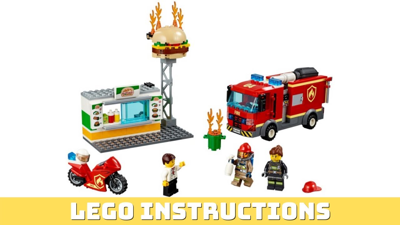 LEGO instructions | CITY | 60214 | Burger Bar Fire Rescue - YouTube