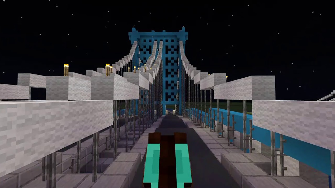 little tour of my Minecraft city and an ride to Manhattan Bridge. - YouTube