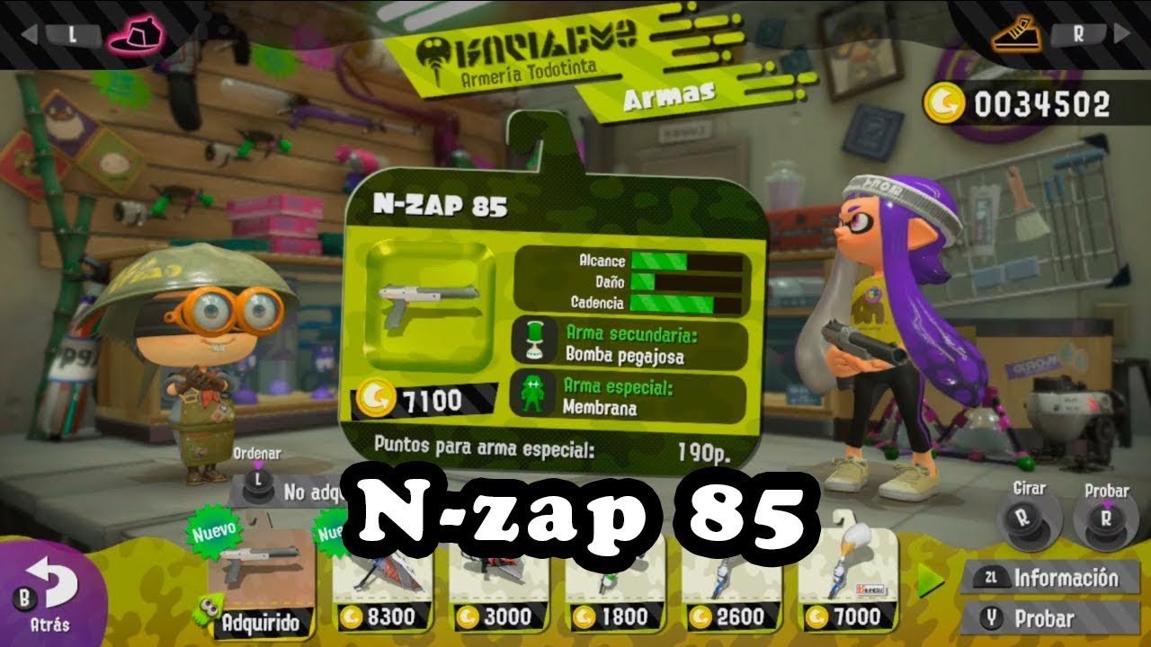 Splatoon 2. Probando el N-zap 85 - YouTube