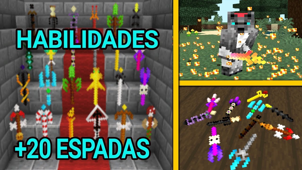 ACTUALIZACION Useful staffs ESPADAS con HABILIDADES para Minecraft pe 1 ...