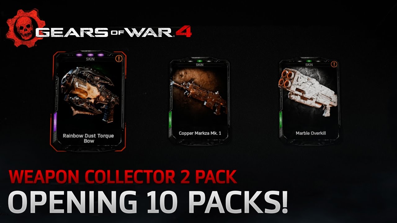 Gears of War 4 - Weapon Collector 2 Pack: Opening 10 Packs! - YouTube