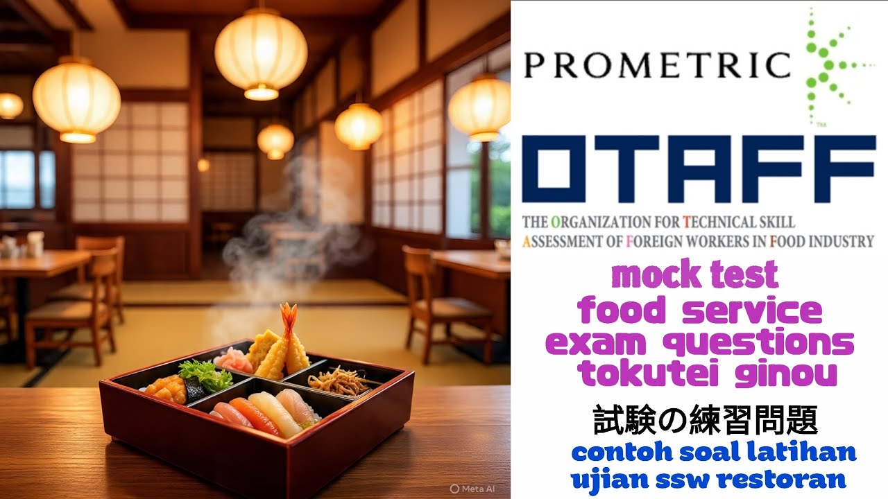 mock test food service exam practice questions tokutei ginou / soal ...