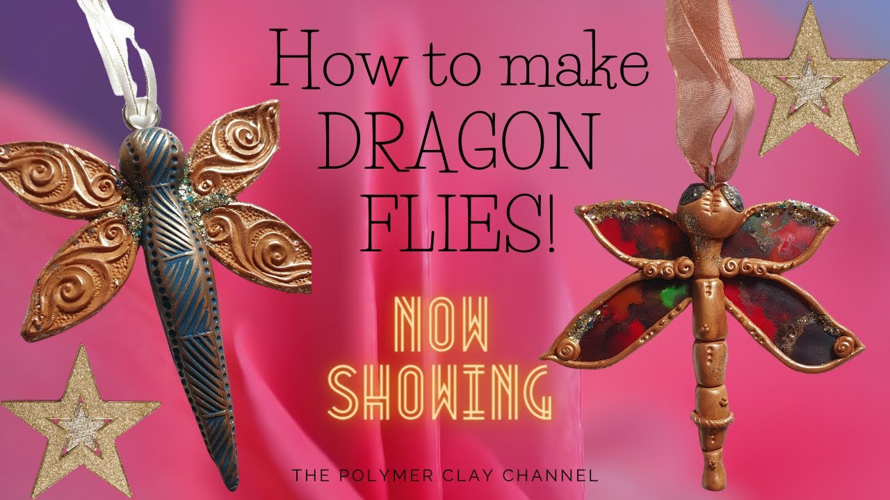 HOW TO: Make a DRAGONFLY (or two!) from Polymer Clay! Simple Tutorial ...