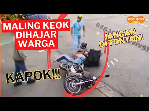Begal Tertangkap Auto Bonyok - Maling Apes Terekam CCTV